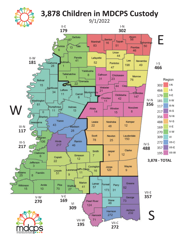 Child Custody Maps | Mississippi Department of Child Protection Services
